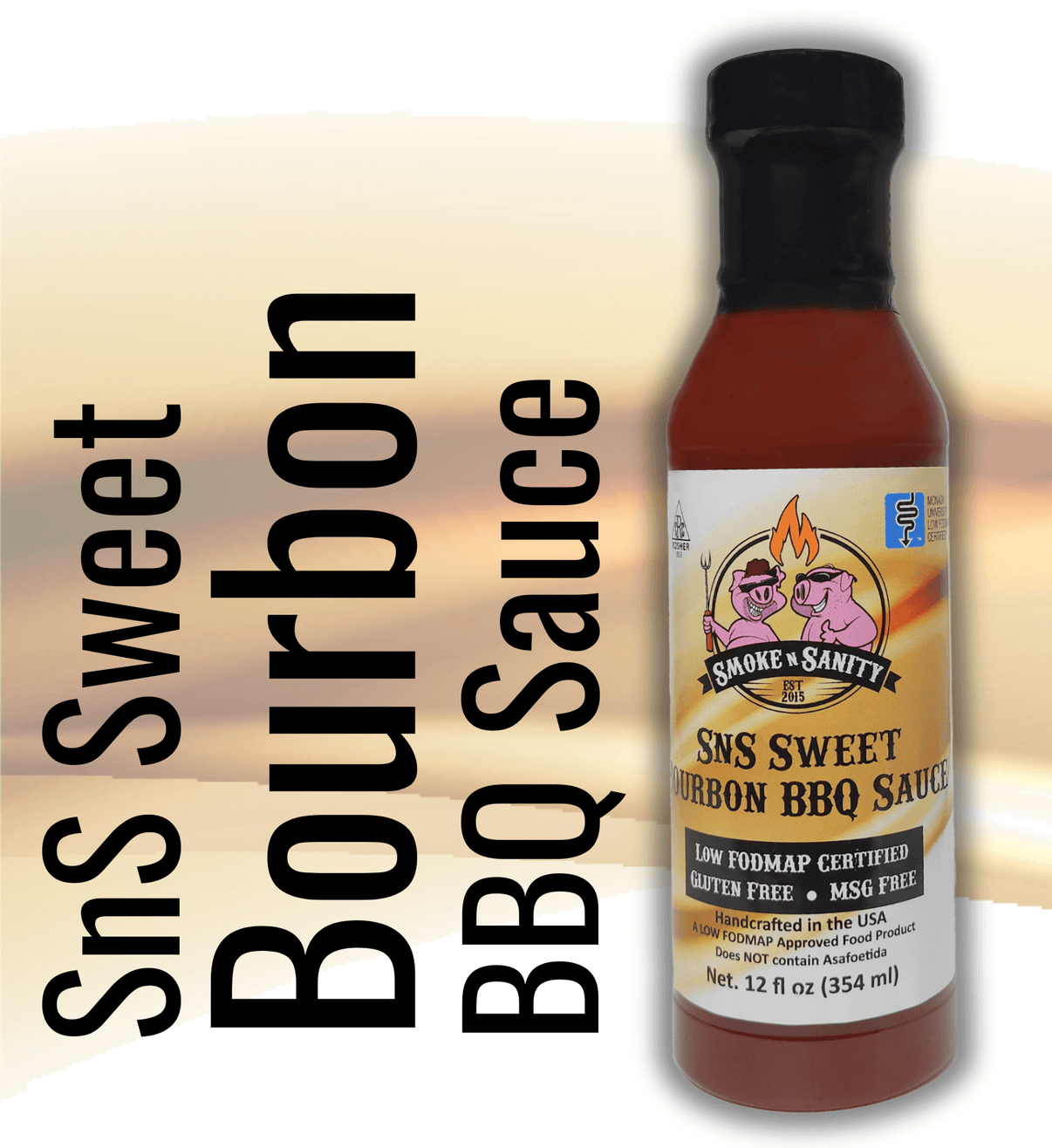 SnS Sweet Bourbon BBQ Sauce - Low FODMAP Certified – Smoke n Sanity