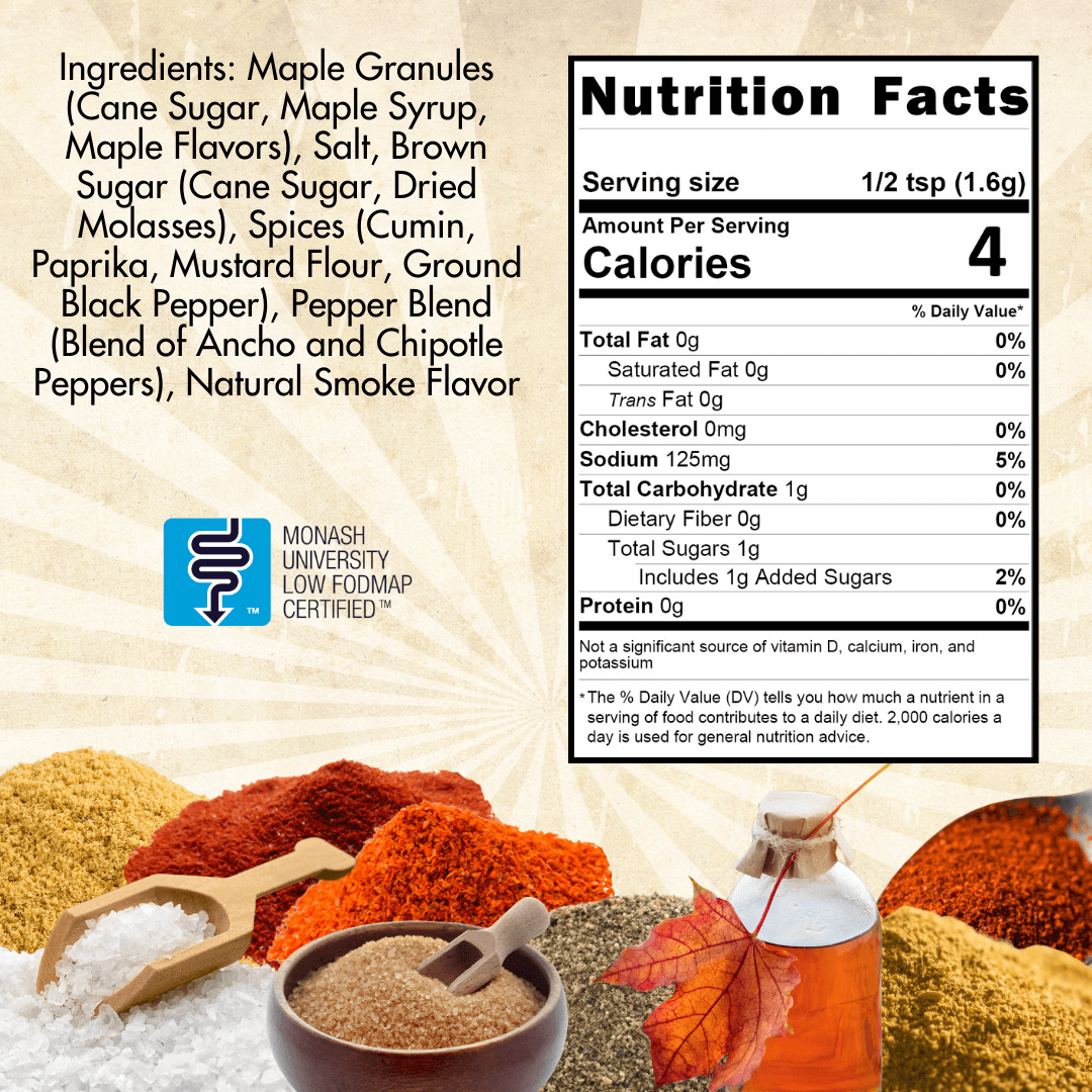 Sweet Maple Dust | Low FODMAP | No Onion | No Garlic | Smoke n Sanity