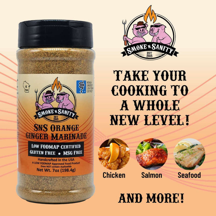 SnS Orange Ginger Marinade - Low FODMAP Certified – Smoke n Sanity